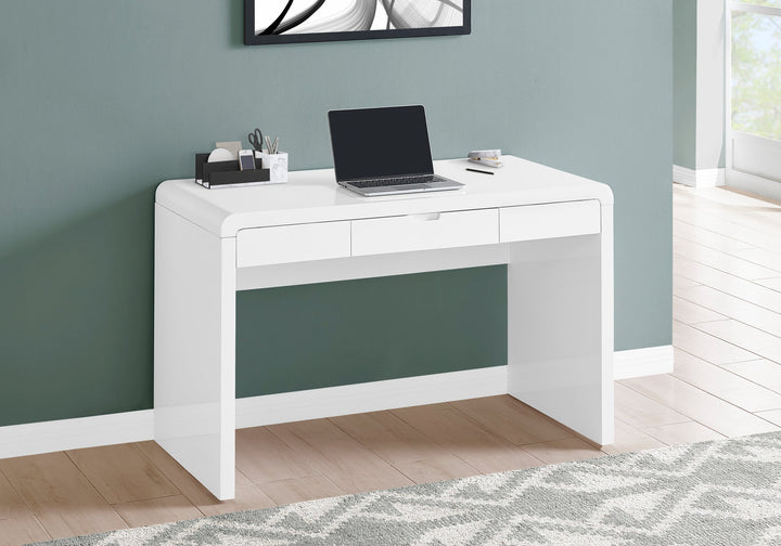 Glossy white computer desk store